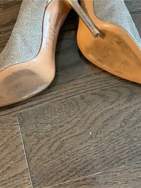 Stuart Weitzman | Shoes | Stuart Weitzman Silver Glitter Leather ...